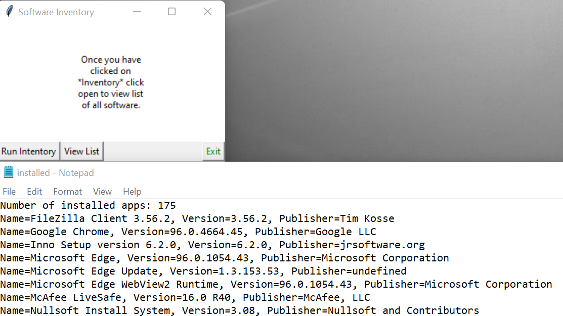 Software Inventory Tool - Lipani Security LLC